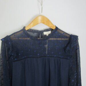 Fat Face | Tops | New Fat Face Stella Womens 2 Navy Blue Ls Star ...